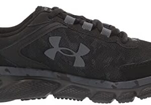 Under Armour Men's Charged Assert 9 Camo Sneaker, Black (001)/Black, 9.5