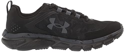 Under Armour Men's Charged Assert 9 Camo Sneaker, Black (001)/Black, 9.5