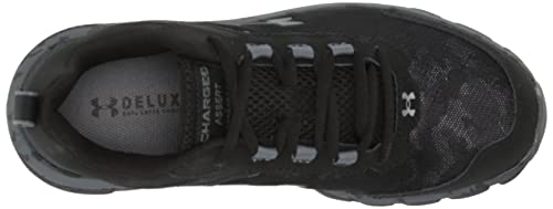 Under Armour Men's Charged Assert 9 Camo Sneaker, Black (001)/Black, 9.5