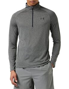 under armour men’s tech 2.0 1/2 zip-up long sleeve t-shirt , carbon heather (090)/charcoal , 3x-large tall