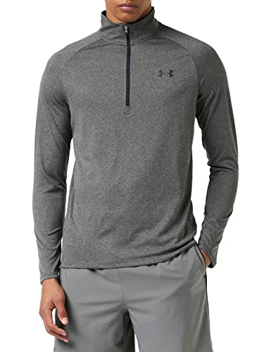 Under Armour Men's Tech 2.0 1/2 Zip-Up Long Sleeve T-Shirt , Carbon Heather (090)/Charcoal , 3X-Large Tall