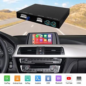 Road Top Wireless Carplay Retrofit Kit Decoder for BMW NBT system 3 4 5 6 7 Series X1 X3 X4 X5 X6 2012-2016, Support iOS 13 14, Android Auto, AirPlay, Mirroring, Rear View, USB Drive, Firmware Upgrade