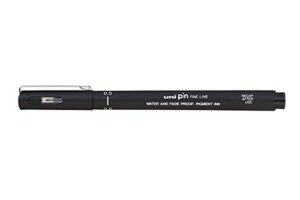 uni-ball pin drawing pen fineliner ultra fine line marker 0.5mm black ink – [pack of 3]