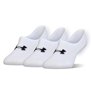 under armour women’s breathe lite ultra low socks, multipairs , white (3-pairs) , medium