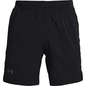 Under Armour mens Launch Run 7-inch Shorts , Black/Reflective , Large