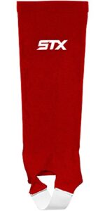 stx field hockey shin guard sleeve, red