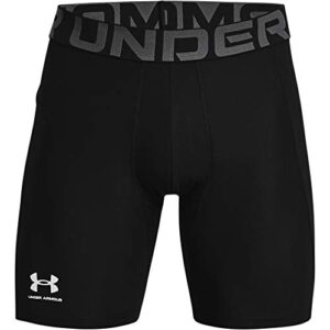 under armour men’s armour heatgear compression shorts , black (001)/pitch gray , 3x-large