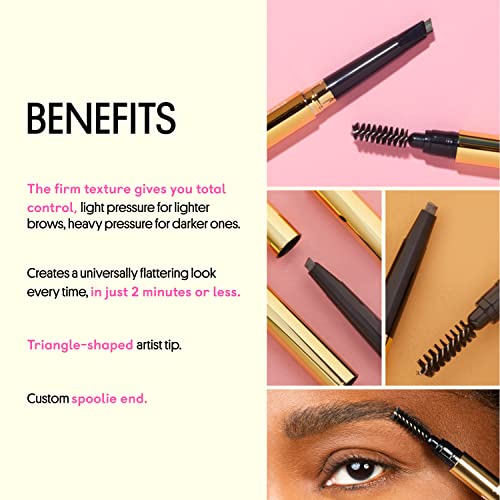 Winky Lux Uni Brow Universal Eyebrow Pencil, Brow Pencil and Eyebrow Makeup for All Brow Shades, Blonde Eyebrow Pencil and Black Eyebrow Pencil, Eyebrow Color