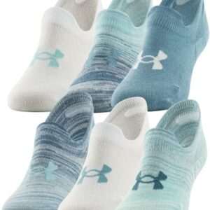 Under Armour Women's Essential Ultra Low Tab Socks, Multipairs, Still Water Assorted (6-Pairs), Medium