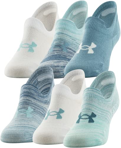 Under Armour Women's Essential Ultra Low Tab Socks, Multipairs, Still Water Assorted (6-Pairs), Medium