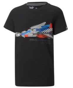 puma men’s standard bmw m motorsport graphic tee, black 2.0, x-large