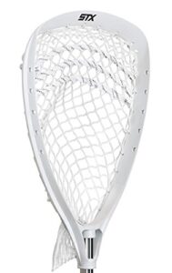 stx lacrosse shield 100 goalie strung head, white