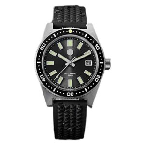 san martin 62mas diver mechanical automatic men watch stainless steel nh35 ceramic bezel sunray dial sapphire glass (model 1)