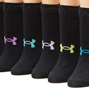 Under Armour Women's Essential Lightweight Low Cut Socks, 6-Pairs , Black , Medium