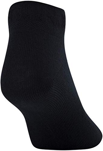 Under Armour Women's Essential Lightweight Low Cut Socks, 6-Pairs , Black , Medium