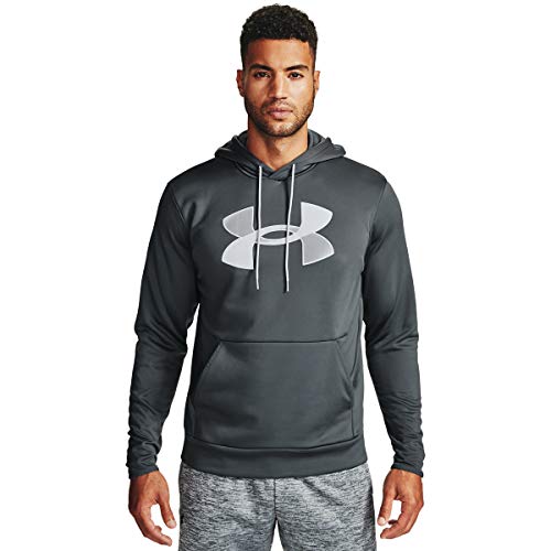 Under Armour mens Armour Fleece Big Logo Hoodie , Pitch Gray (012)/Halo Gray , XX-Large