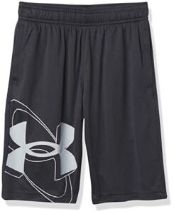 under armour boy’s prototype 2.0 supersized shorts (big kids) black/mod gray md (10-12 big kids)