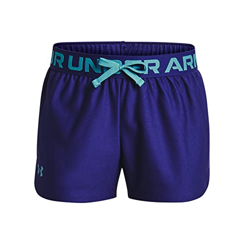 Under Armour girls Play Up Solid Shorts , (468) Sonar Blue / Glacier Blue / Glacier Blue , Youth X-Large