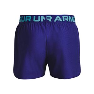 Under Armour girls Play Up Solid Shorts , (468) Sonar Blue / Glacier Blue / Glacier Blue , Youth X-Large