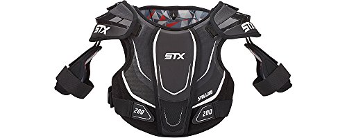 STX Lacrosse Stallion 200 Shoulder Pad, Black, Large