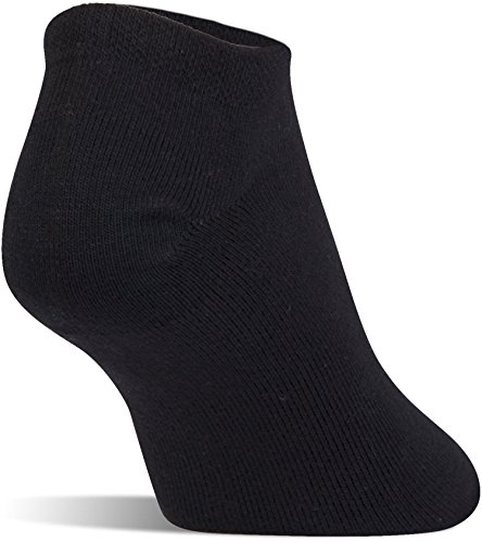 Under Armour Women's Essential Charged Cotton No Show Liner Socks (6 Pack), Black, Medium