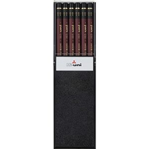 uni hi wooden pencil – hb – box of 12 (huhb), brown