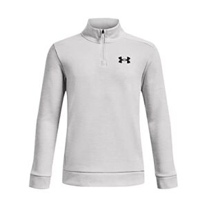 under armour boys armourfleece 1/4 zip , (015) halo gray / / black , youth small