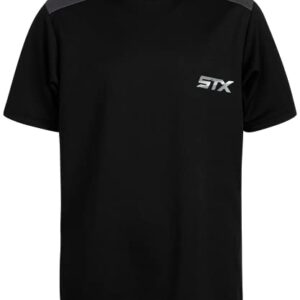 STX Boys' Active Shorts Set ? 3 Piece T-Shirt and Gym Shorts Kids Clothing Set, Size 5/6, Grey/Black/Dark Red