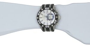 Jason Taylor for Invicta Collection 12948 Reserve Chronograph Silver Sunray Dial Black Polyurethane Watch