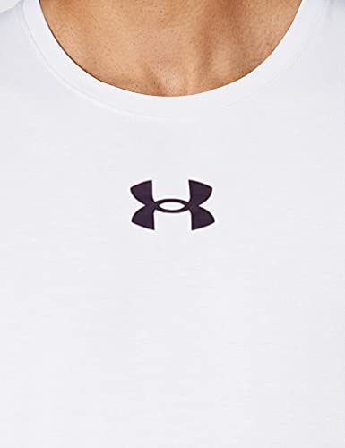 Under Armour Men's Baseline Cotton Tank , White (100)/Black , Large