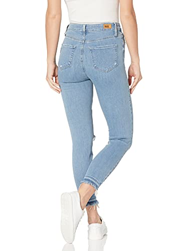 PAIGE Women's Margot Transcend Vintage Undone Crop Jean, Sunray Destructed W/Shaggy LET Down Hem, 24