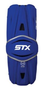 stx lacrosse stallion hd arm guards, royal, large