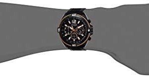 GUESS 45 mm Surge Copper Wire Sunray Textured Dial Silicone Strap W1168G3 Black One Size