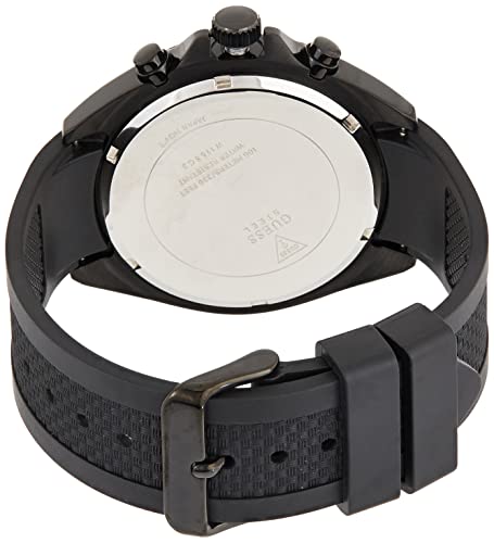 GUESS 45 mm Surge Copper Wire Sunray Textured Dial Silicone Strap W1168G3 Black One Size