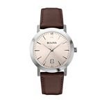 Bulova Men's 38mm Classic Gray Sunray Dial Strap Watch