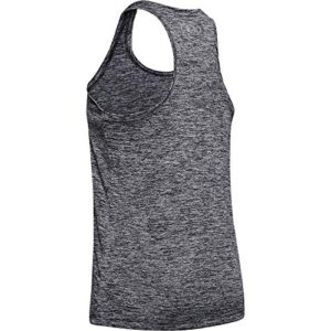 Under Armour Women's Tech Twist Tank Top , Black (001)/Metallic Silver , Medium