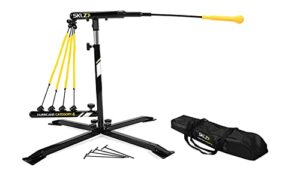 sklz hurricane premium portable batting practice / hitting swing trainer system for baseball and softball, all ages training