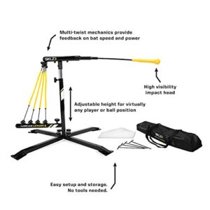 SKLZ Hurricane Premium Portable Batting Practice / Hitting Swing Trainer System for Baseball and Softball, All Ages Training