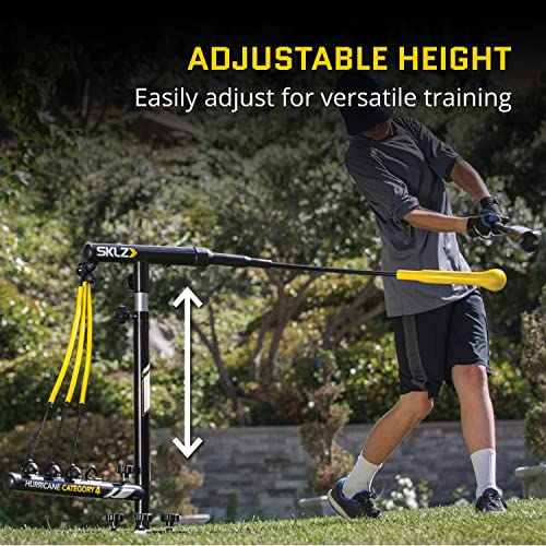 SKLZ Hurricane Premium Portable Batting Practice / Hitting Swing Trainer System for Baseball and Softball, All Ages Training