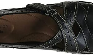 Clarks Women's Ashland Spin Q Slip-On Loafer, Black, 8.5 N US