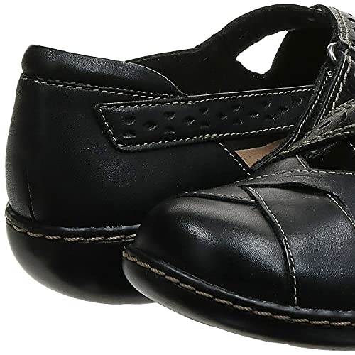 Clarks Women's Ashland Spin Q Slip-On Loafer, Black, 8.5 N US