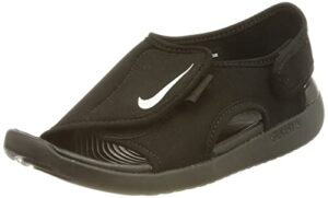 nike sunray adjust 5 v2 baby/toddler sandal db9566-001 size 3 black/white