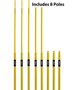 SKLZ Pro Training Telescoping Agility Poles for Soccer Drills and Training (Set of 8)