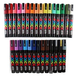 Posca Uni Paint Marker Pen - Medium Point - 1 Count (Pack of 29) Color Set, Japanese stationery original packaged (PC-5M29C)