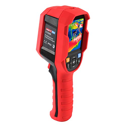 UNI-T UTi260B Thermal Camera Imager 49152Pixels 256x192 IR Resolution Handheld Infrared Camera Thermal Imaging IP65 2 Meter Drop Durability Rechargeable 7 Palettes 2.8” LCD Display Screen 16GB MicroSD