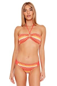 trina turk women’s standard sunray ring front halter, multi, 12