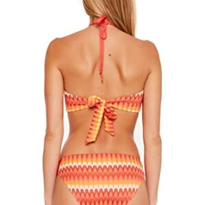 Trina Turk Women's Standard Sunray Ring Front Halter, Multi, 12