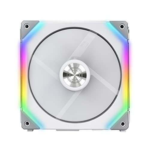 Lian Li UNI Fan SL140 RGB x2 140mm Revolutionized Daisy-Chain ARGB Fan - White (one Controller Included)