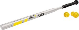 sklz quick stick baseball and softball training bat for speed silver, 12-ounce