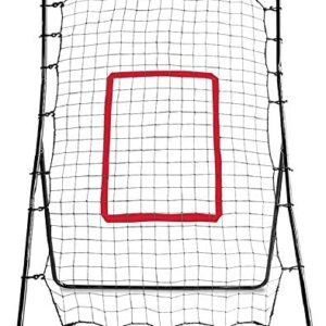 SKLZ PitchBack Baseball and Softball Pitching Net and Rebounder, Black/Red, 2' 9" x 4' 8"